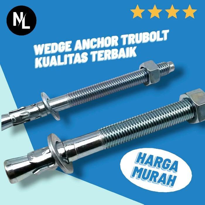 Jual M20X260 WEDGE ANCHOR / ANGKUR TRUBOLT 20X260 (26CM) GALVANIS ...