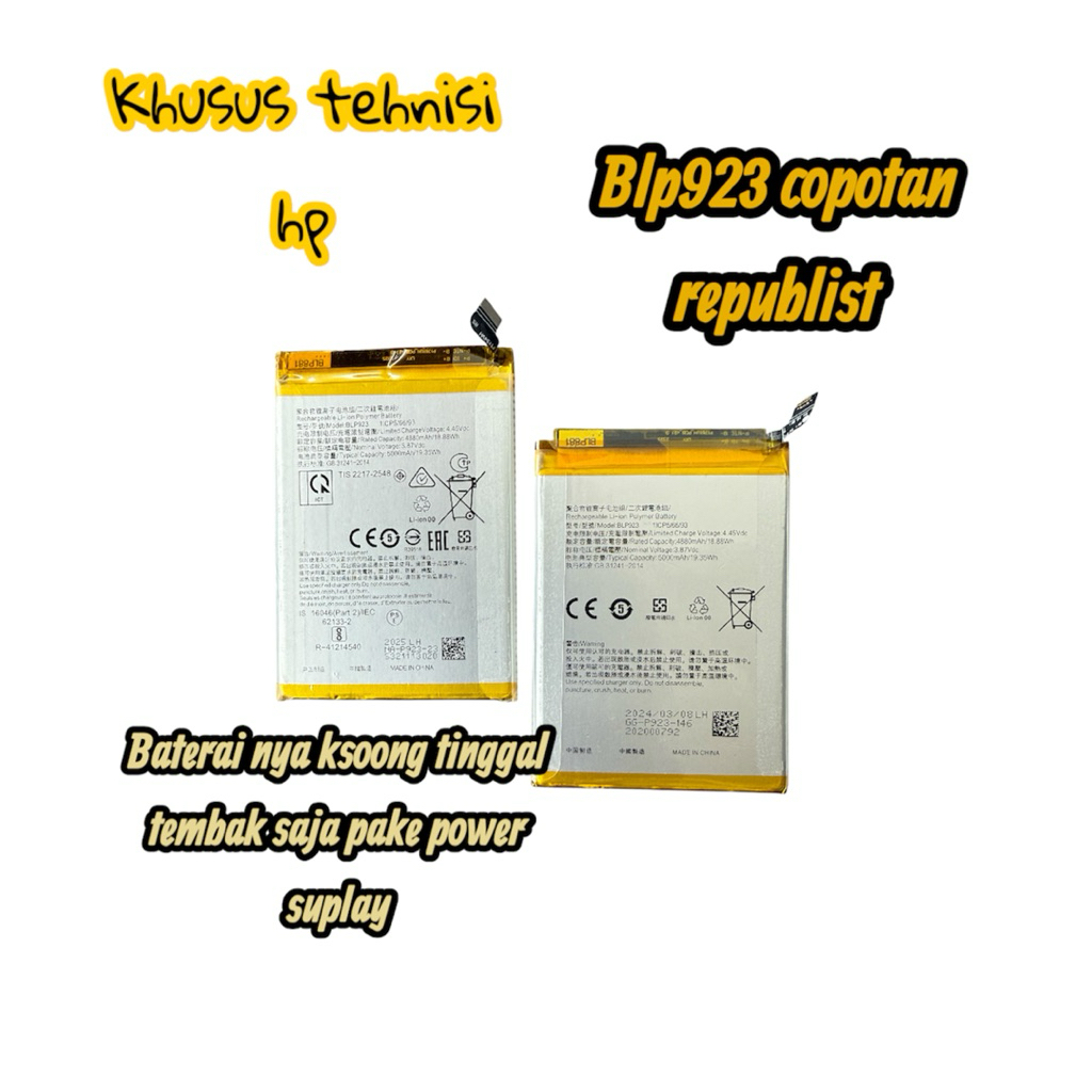 Jual Battery Batre BLP923 OPPO A57 2022 / A77 5G / A77S Batre ori ...