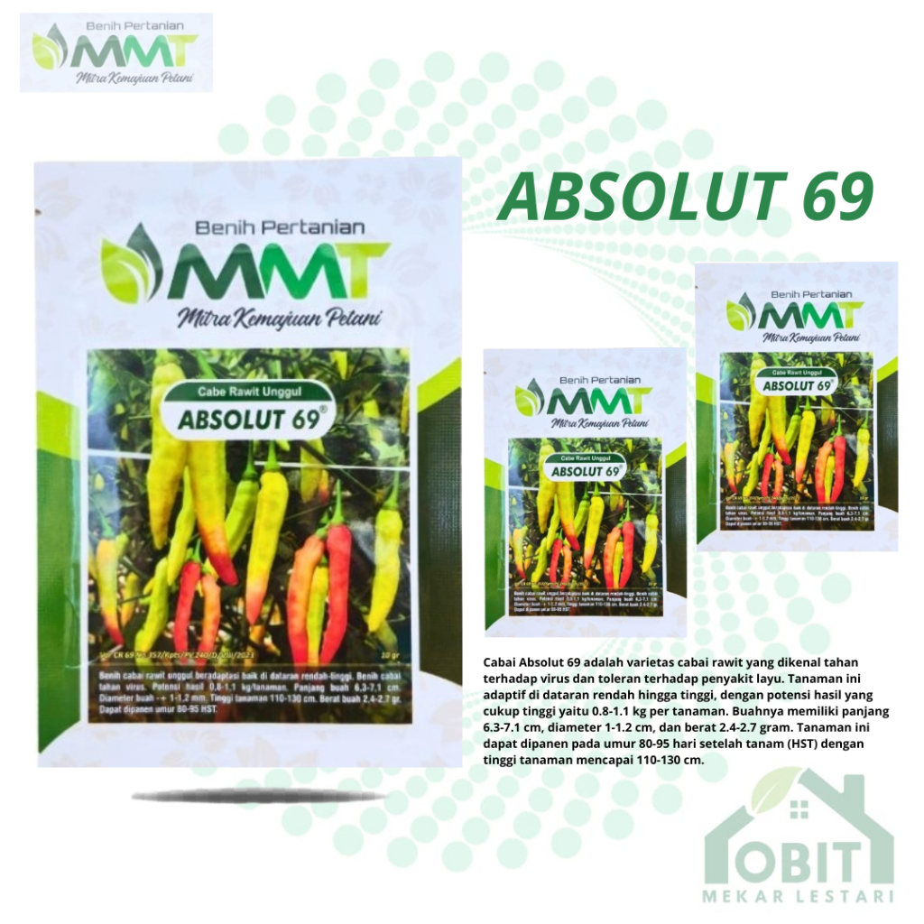 Jual BENIH CABE RAWIT UNGGUL - ABSOLUT 69 - 10 GR ORIGINAL KEMASAN ...
