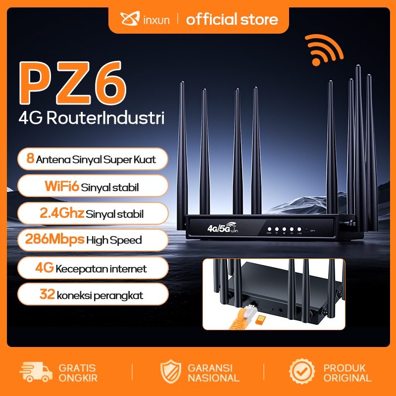 Jual COD[SAMEDAY] PZ6 4G Router Industri Modem WIFI XINXUN Support All ...