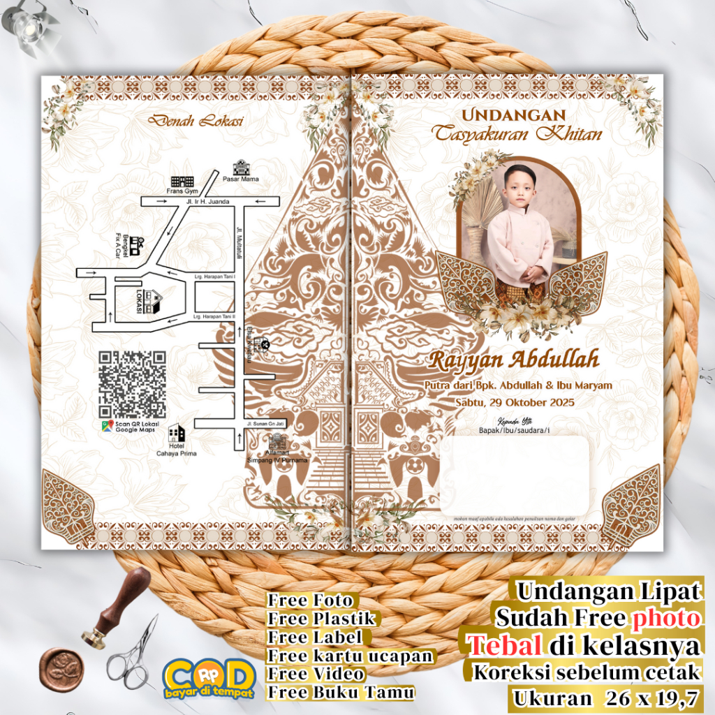 Jual Undangan khitanan sunatan harga murah unik proses cepat dsgn mewah ...