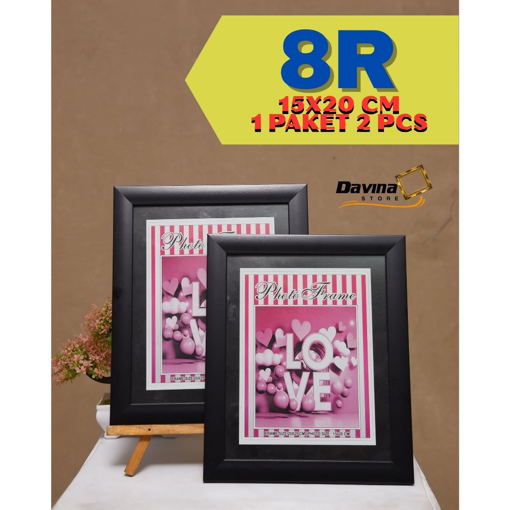 Jual 1 paket 2 pcs bingkai foto fiber minimalis 8R ukuran in frame ...