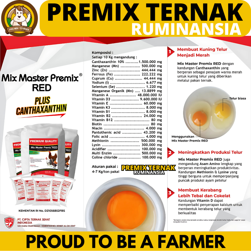 Jual MIX MASTER PREMIX RED 30 KG 1 SAK - Premix Ayam Petelur Plus ...