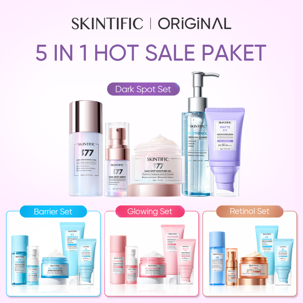 Jual [Official Outlets] SKINTIFIC- 5IN1 Skincare Set 5PCS | 377 Dark ...