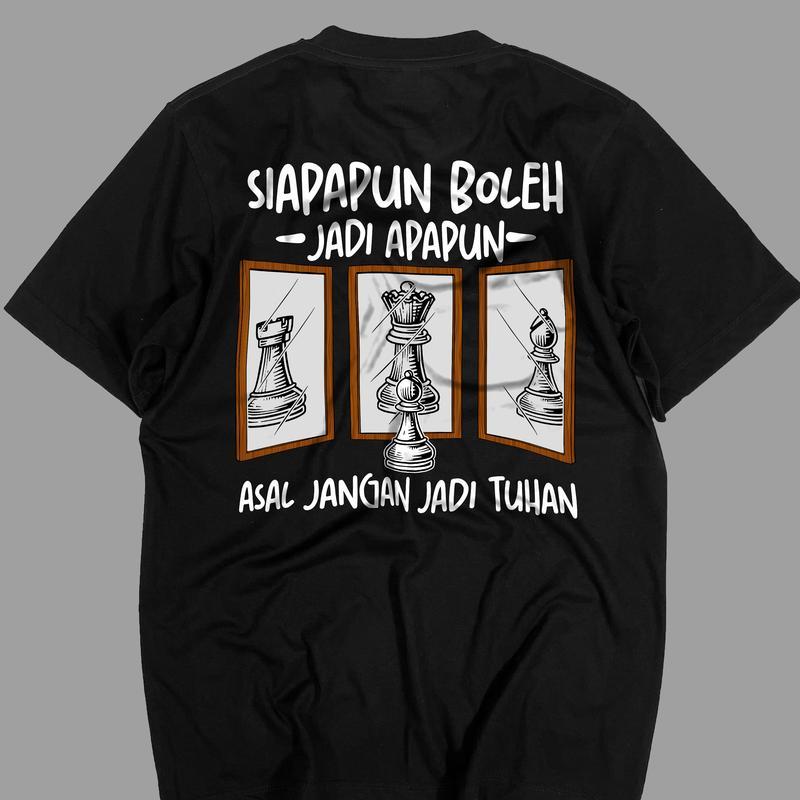 Jual Baju Kaos Chess Hitam Boxy Pria Kata Kata Keren Nyindir Viral ...