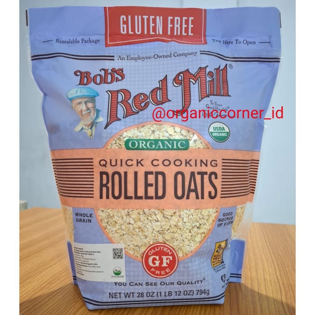 Jual Bob's Red Mill Organic Quick Cooking Rolled Oats Gluten Free 794 ...