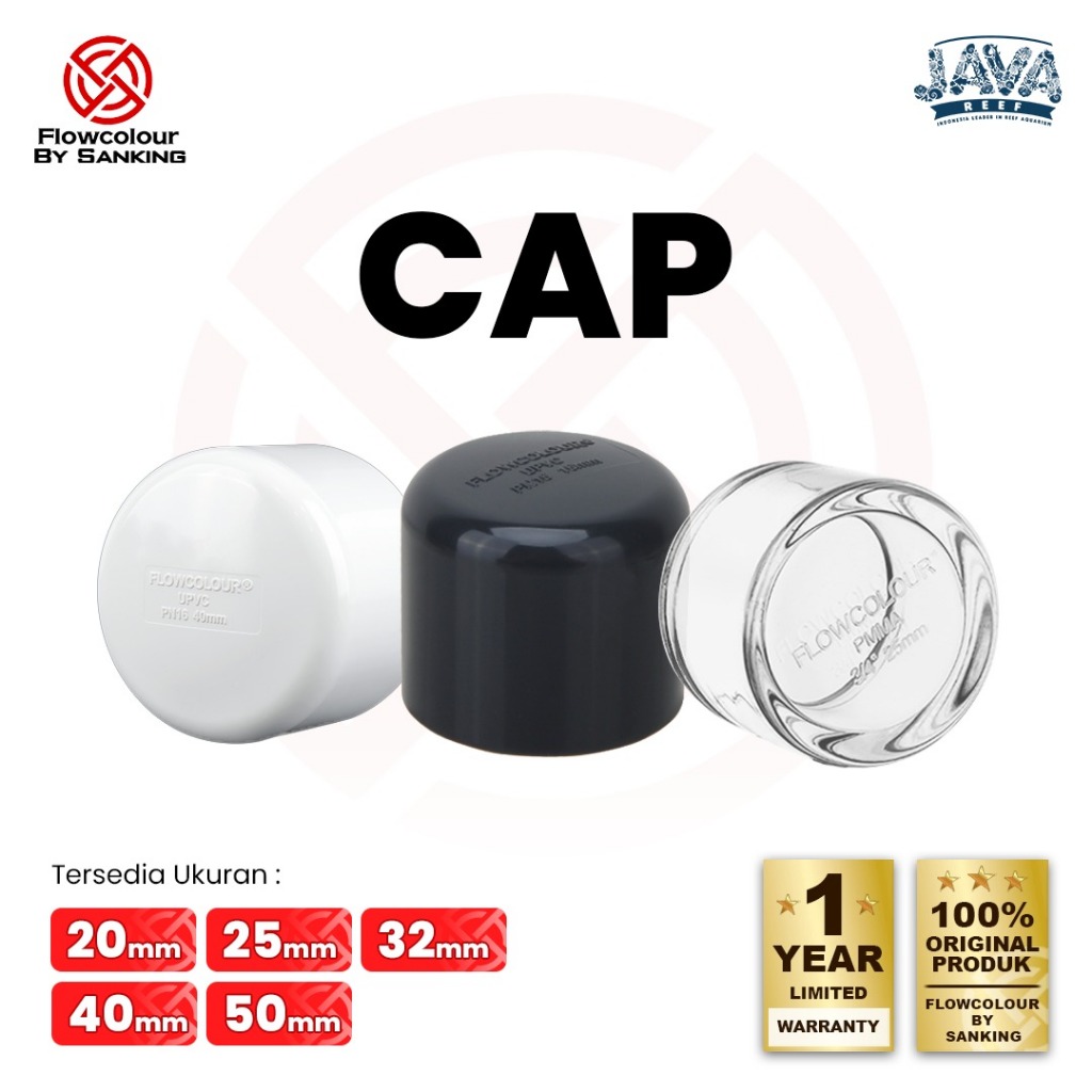 Jual Flowcolour End Cap Pipe 20 mm / Penutup Pipa U - PVC by Sanking ...