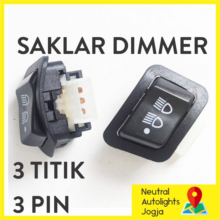 Jual SAKLAR DIMMER 3 MODE | Off Low High Lampu 3 Pin Kabel | Shopee ...