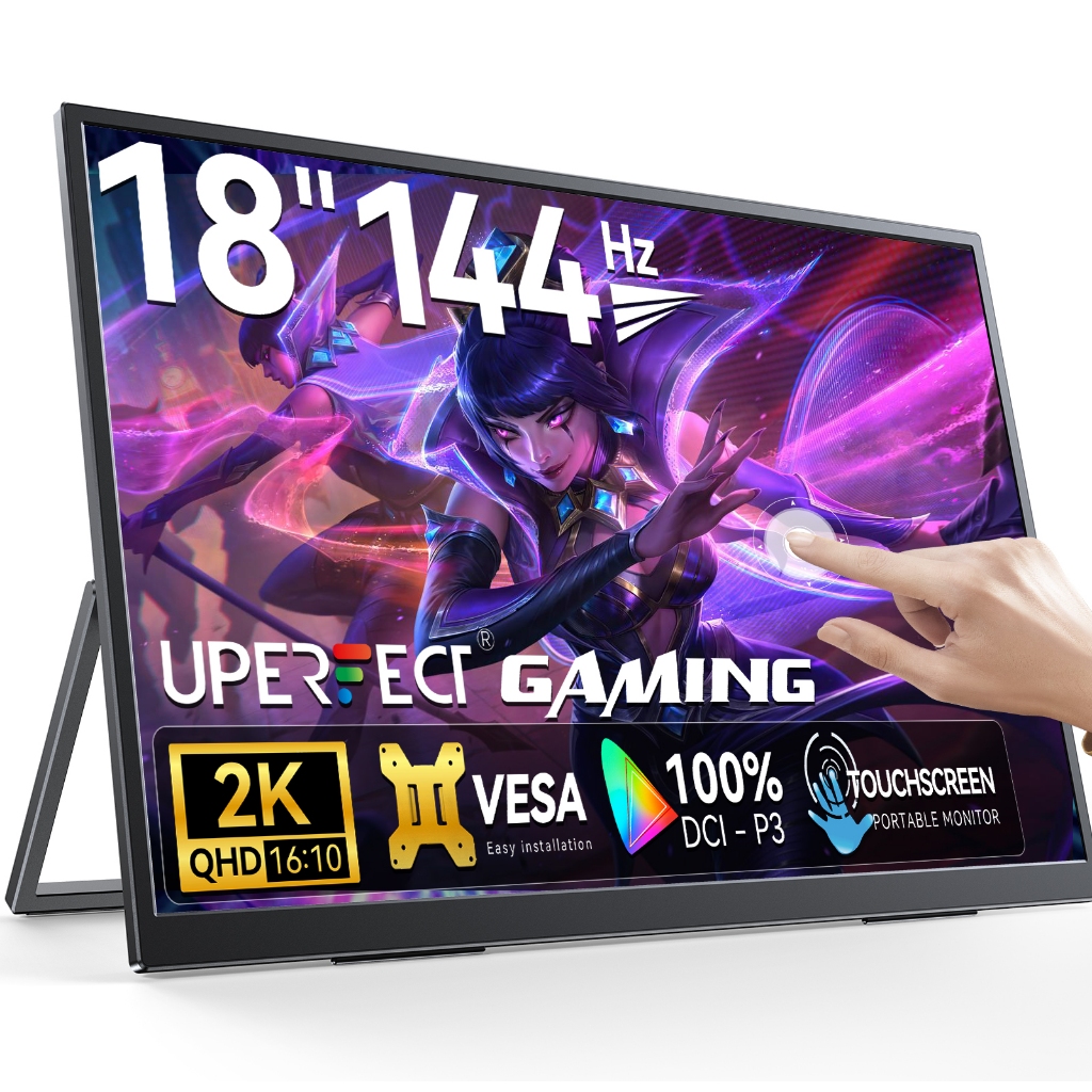 Jual UPERFECT 18inch Portable Monitors 2K Touch Screen Gaming 144Hz ...