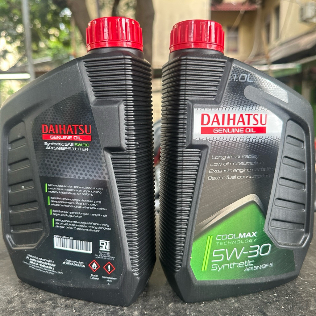 Jual Oli Mesin Daihatsu Genuine Oil 5W-30 DGO Synthetic 1 Liter API SN ...