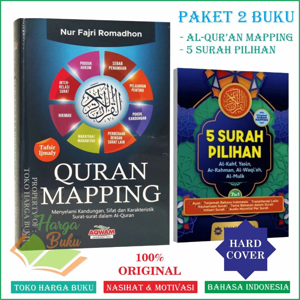 Jual Paket 2 Buku Al-Quran Mapping dan 5 Surah Pilihan Surat Pilhan ...