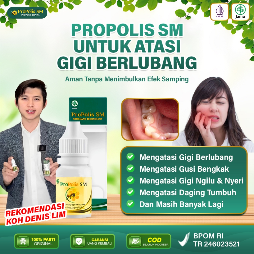 Jual Propolis SM Obat Perontok Gigi Berlubang, Obat Tetes Sakit Gigi ...