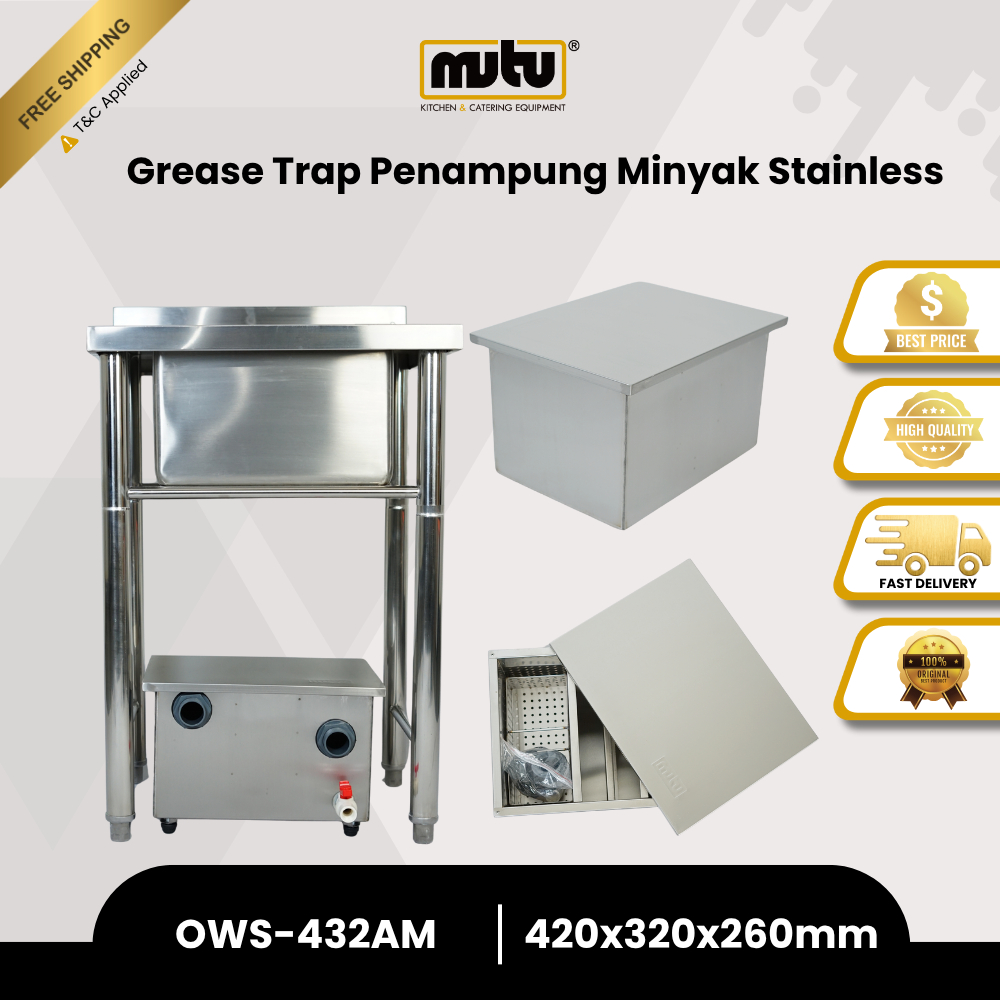 Jual Mutu Grease Trap Stainless Steel Penyaring Minyak Lemak Dapur Sisa ...