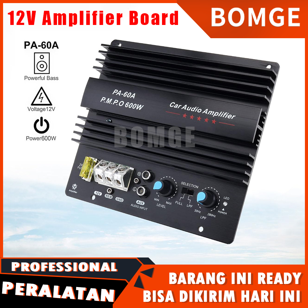 Jual BOMGE PA60A Amplifier Mobil Audio Subwoofer High Power Mono 12V ...