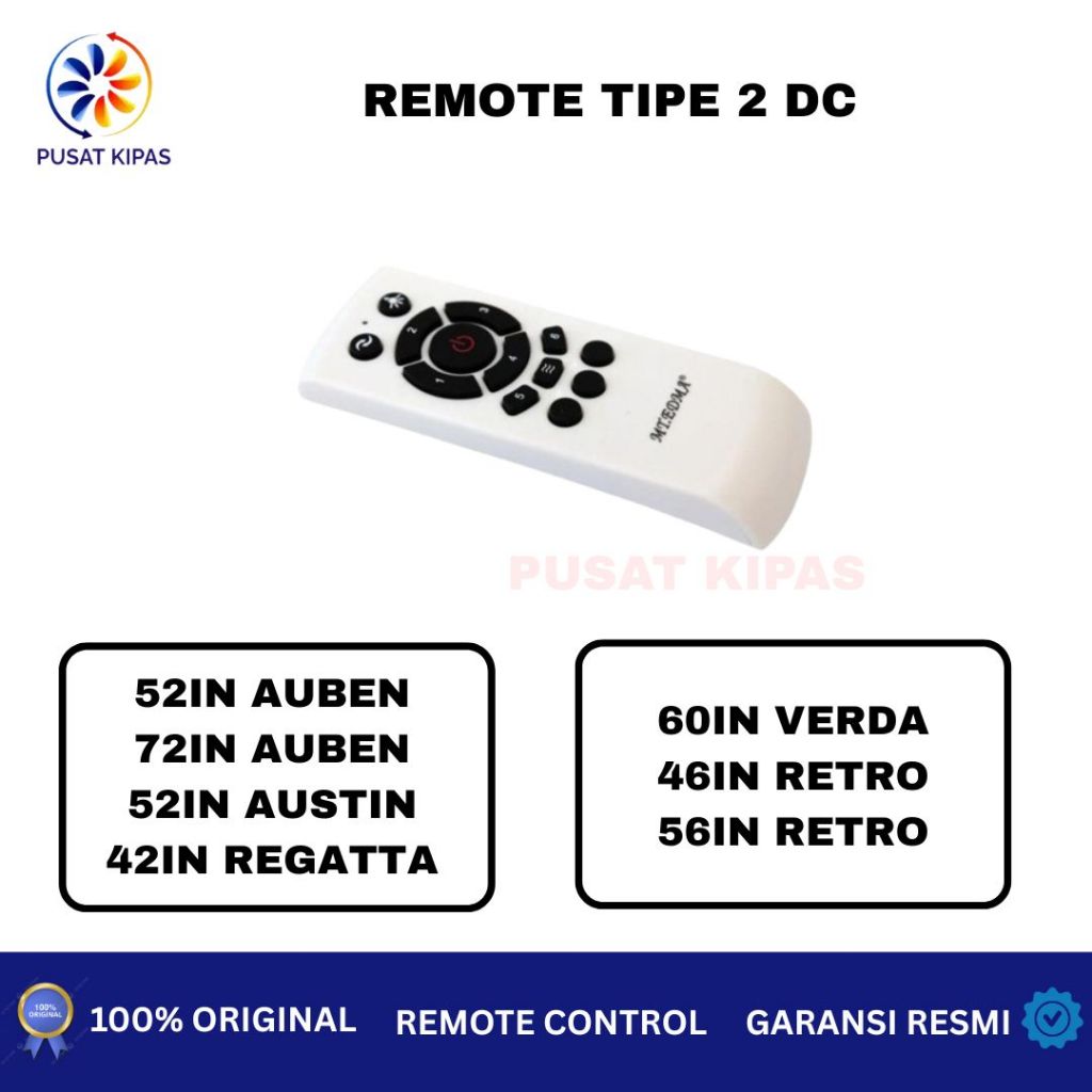 Jual Remote Control Receiver Tipe 2 Untuk DC Motor Kipas Angin EDMA ...