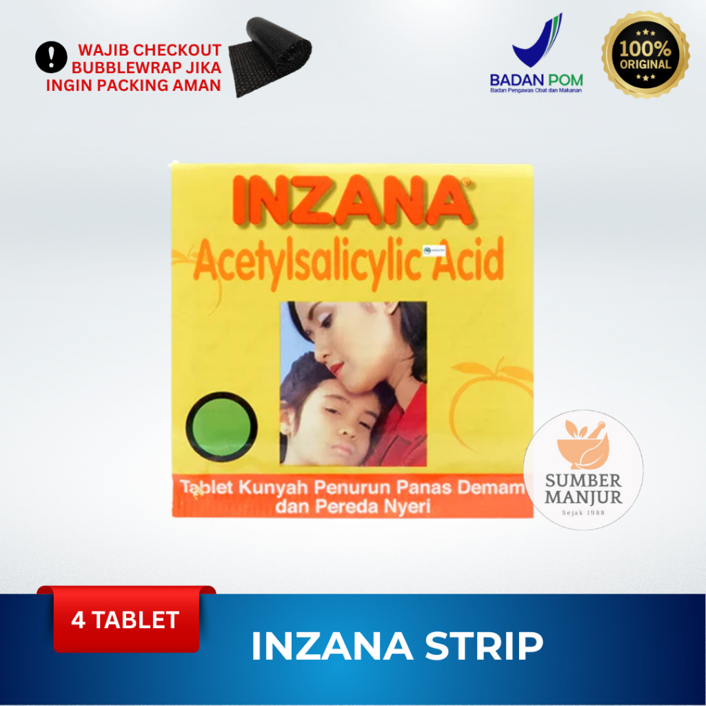 Jual INZANA STRIP 4 TABLET - Obat Penurun Panas & Demam | Shopee Indonesia