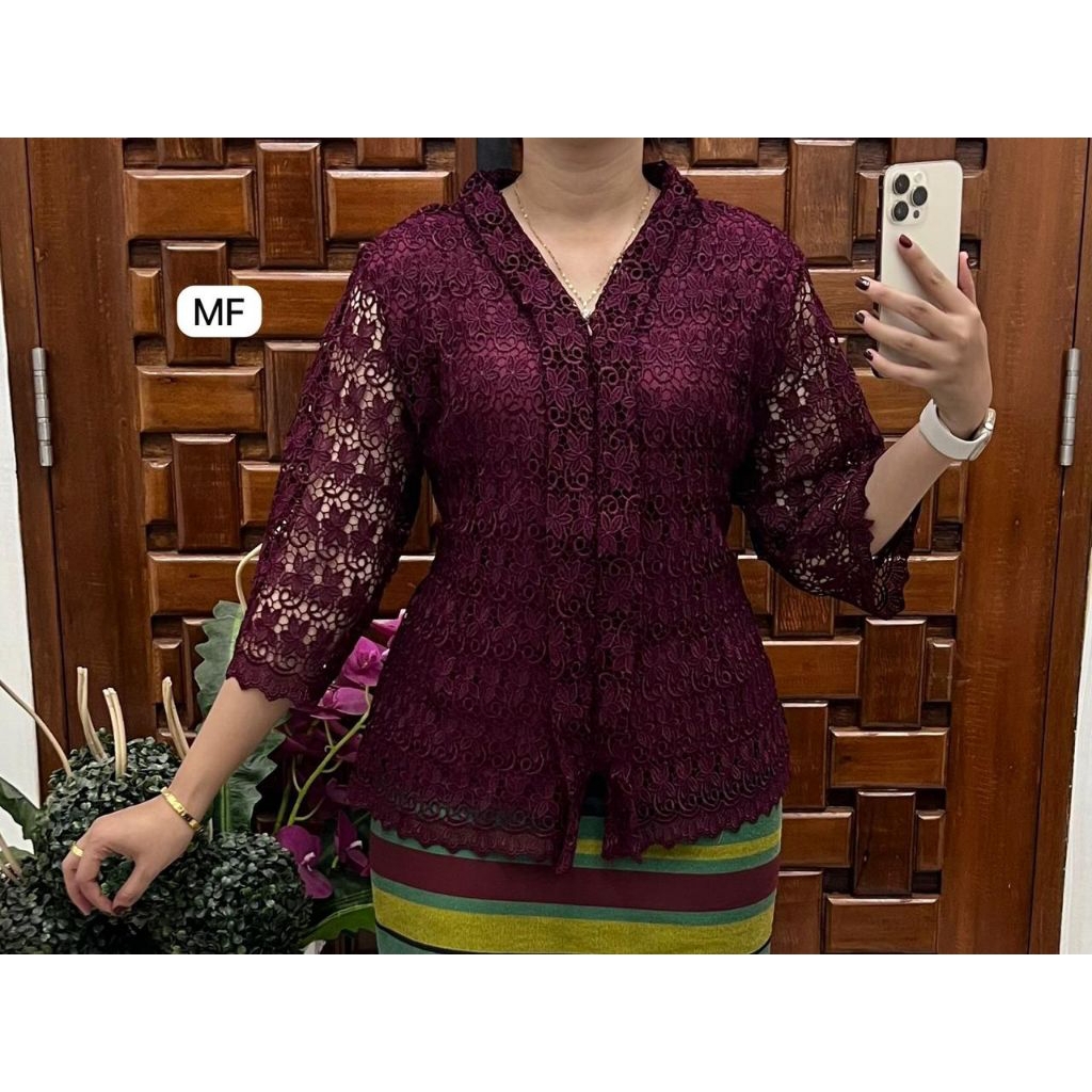 Jual Blus / atasan/brokat hoki/baju pesta/baju cantik | Shopee Indonesia