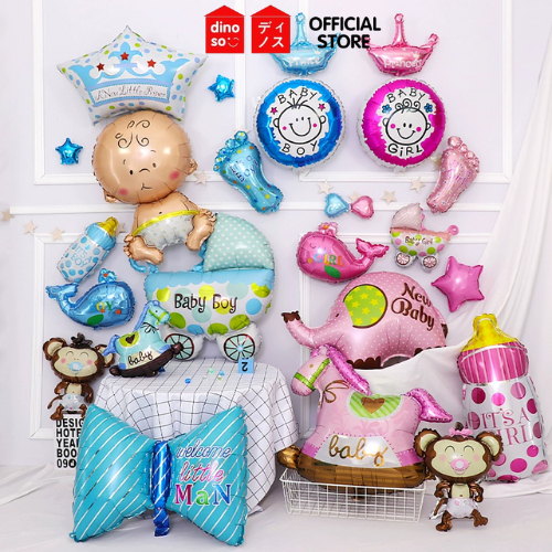 Jual DINOSO Balon Foil Mini Karakter Baby Shower Balon Dekorasi Lahiran ...