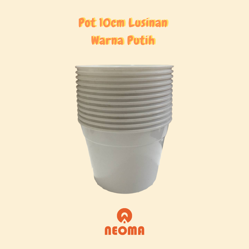 Jual Lusinan Pot Bunga Pot Tanaman Pot Plastik 10 cm Warna Putih ...