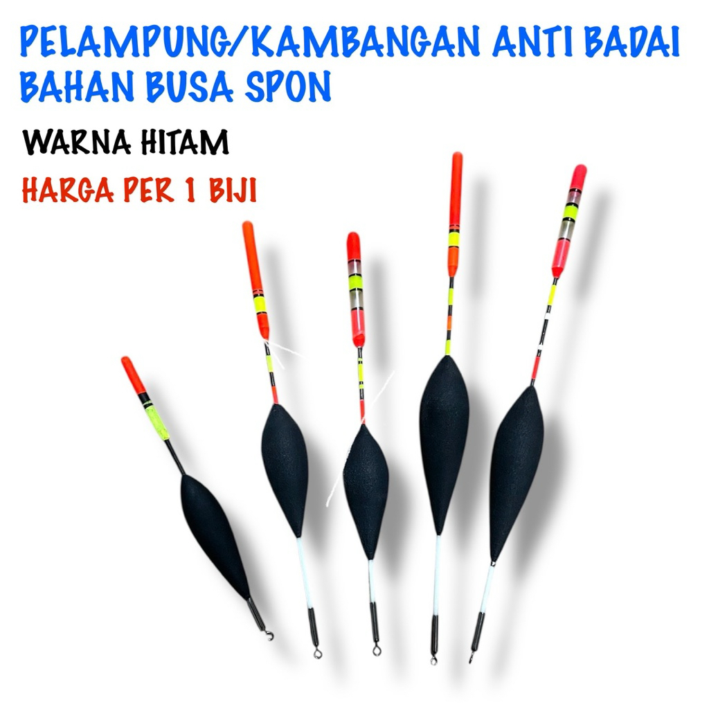 Jual PELAMPUNG/KAMBANGAN PANCING ANTI BADAI BUSA SPON WARNA HITAM ...