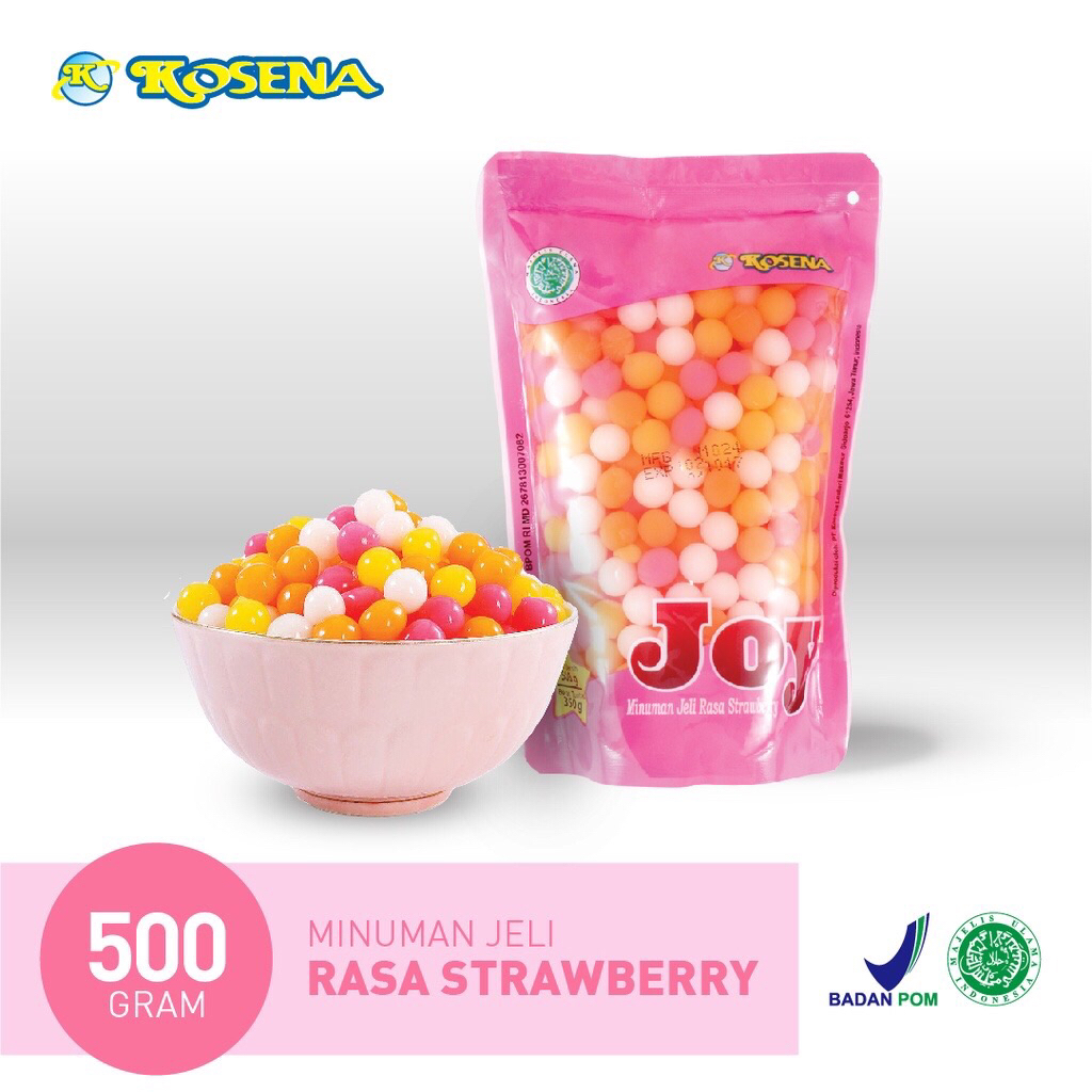 Jual JELLY BULAT BESAR RASA STROBERI 500GR | JELLY MIX WARNA | Shopee ...