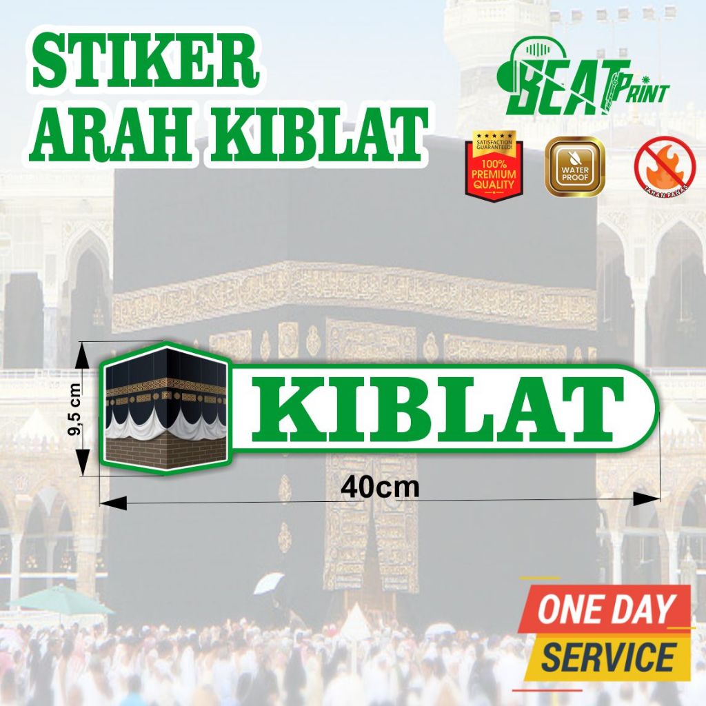 Jual Sticker Stiker I Arah Kiblat | Petunjuk Arah Sholat | Arah Depan ...