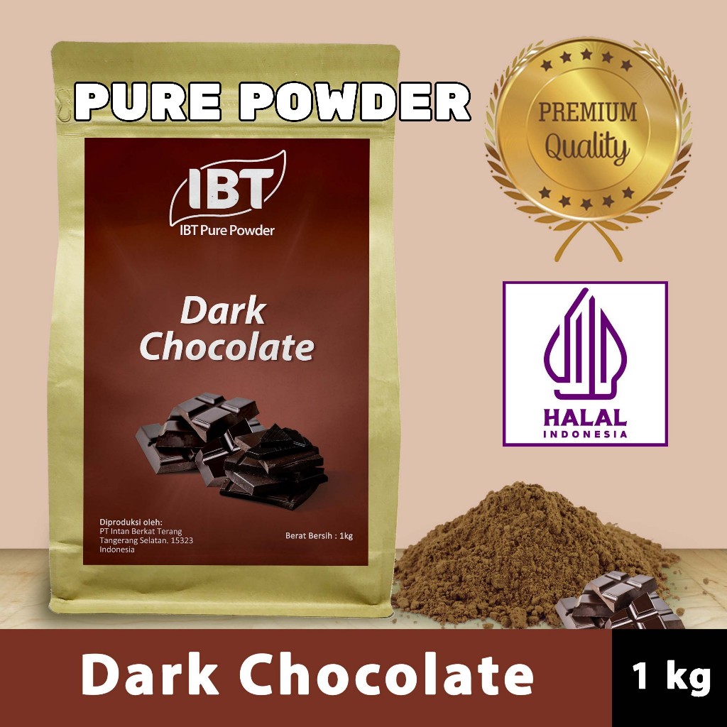 Jual Pure Dark Chocolate Powder Essence Murni Bubuk Coklat Import ...