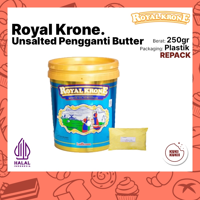 Jual ROYAL KRONE UNSALTED Butter Substitute REPACK 250gr | Royal Krone ...