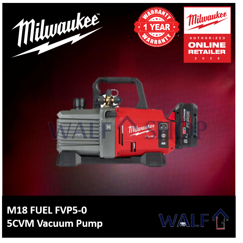 Jual Milwaukee M18 FUEL FVP5-0 5CFM Vacuum Pump Battery | Mesin Pompa ...