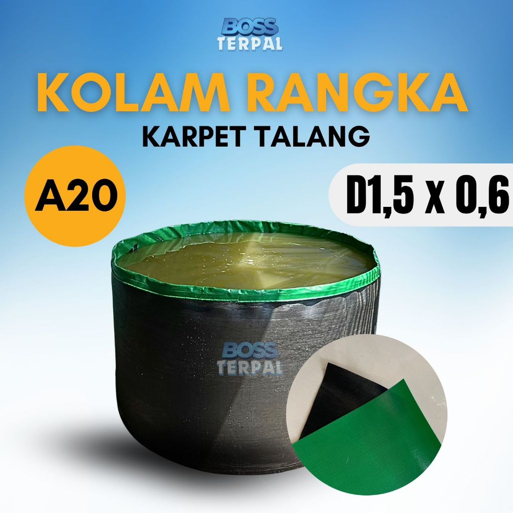 Jual Kolam Bulat Rangka Karpet Talang D1.5xT0.6 - Terpal Kolam Bulat ...
