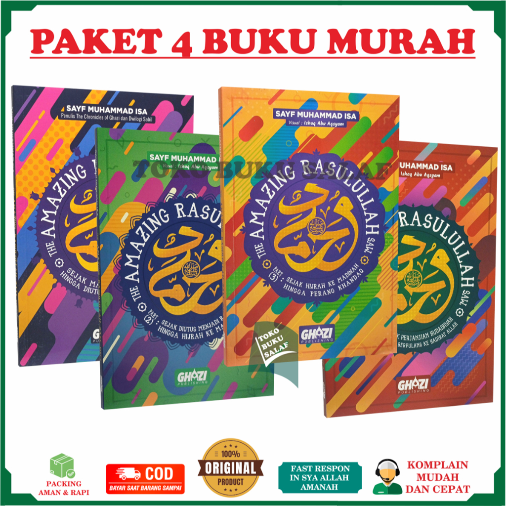 Jual PAKET 4 BUKU The Amazing Rasulullah JILID 1 2 3 4 Sejak Masa ...