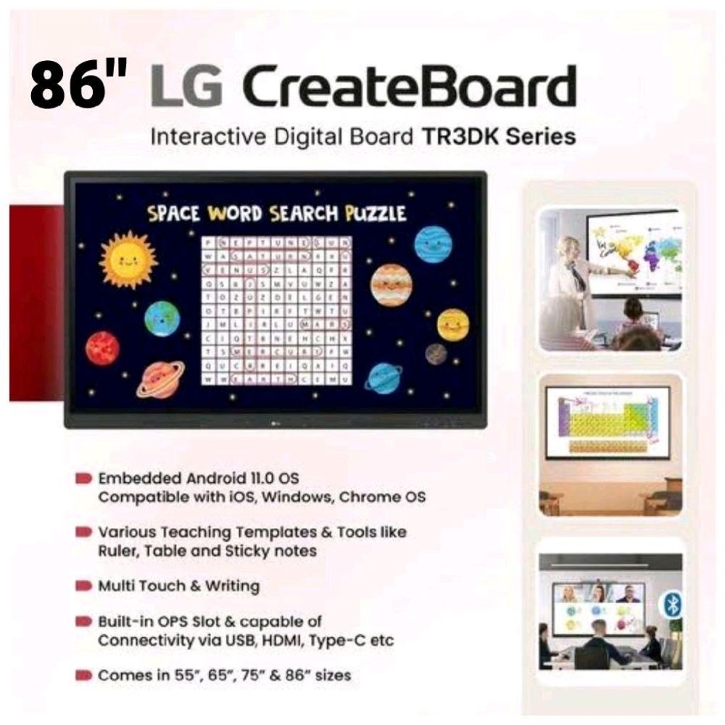 Jual PalingMURAH! LG 86 Inch Interactive Digital Board 86TR3DK Multi ...
