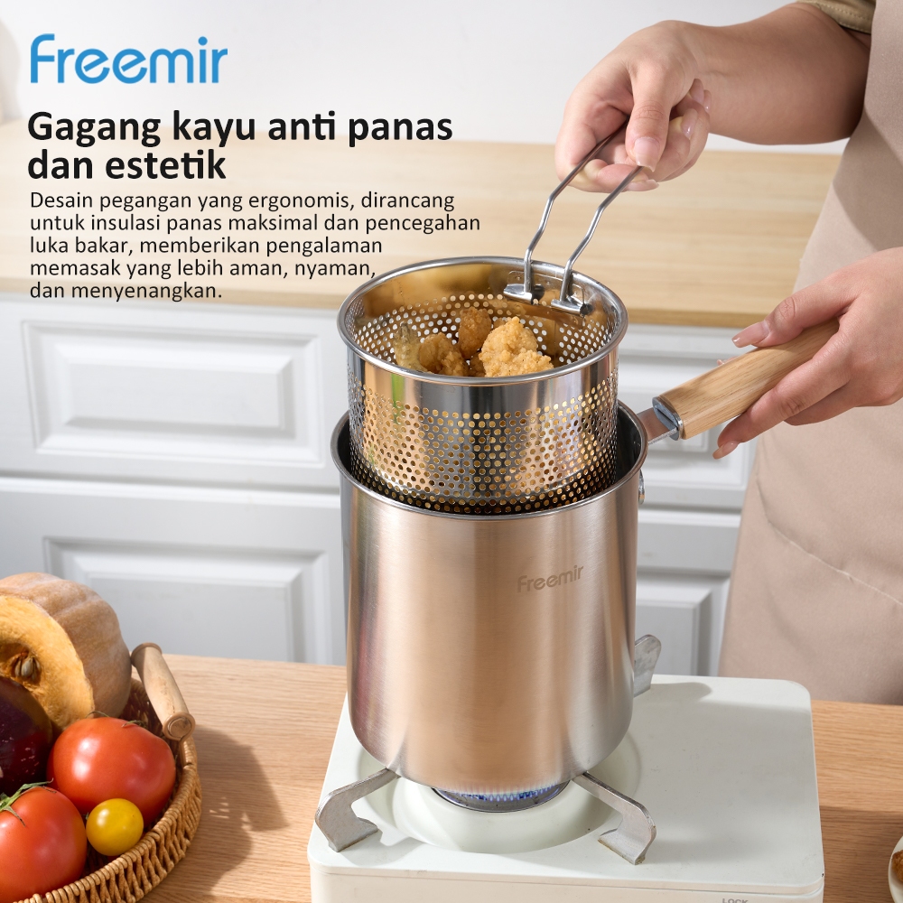 Jual [OFFICIAL] freemir Panci Multifungsi 4 in 1 Multi Deep Fryer Set ...