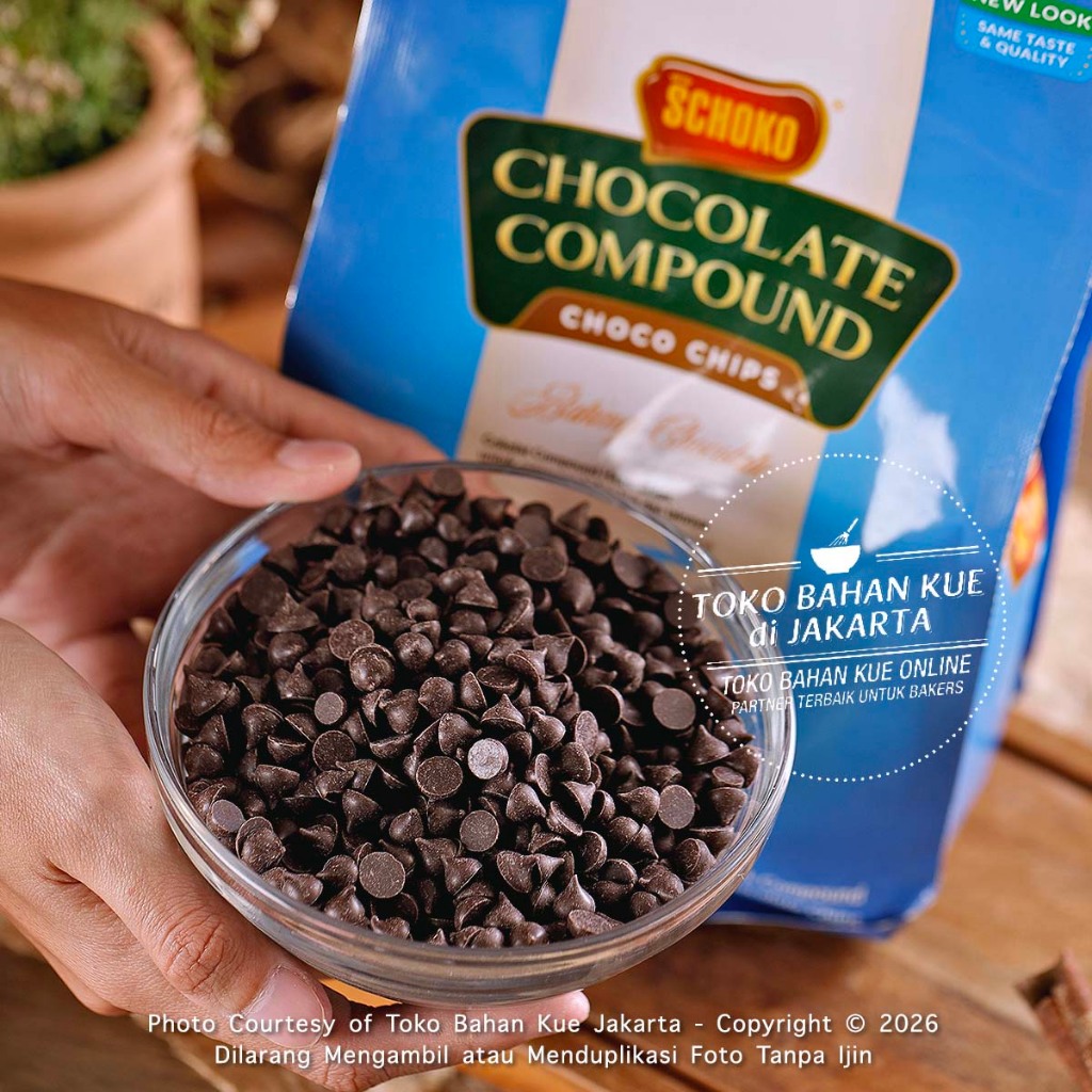 Jual Schoko Compound CHOCO CHIPS 500gr Chocolate Chip Baking Dark ...