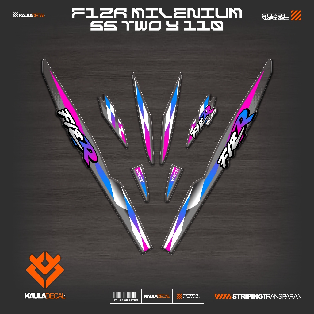 Jual STRIPING TRANSPARAN UV F1ZR MILLENIUM MOTIF K4 STIKER STICKER ...