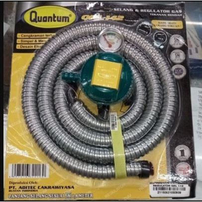Jual GOJEK Regulator + Selang Quantum QRL-142/SELANG REGULATOR GAS ...