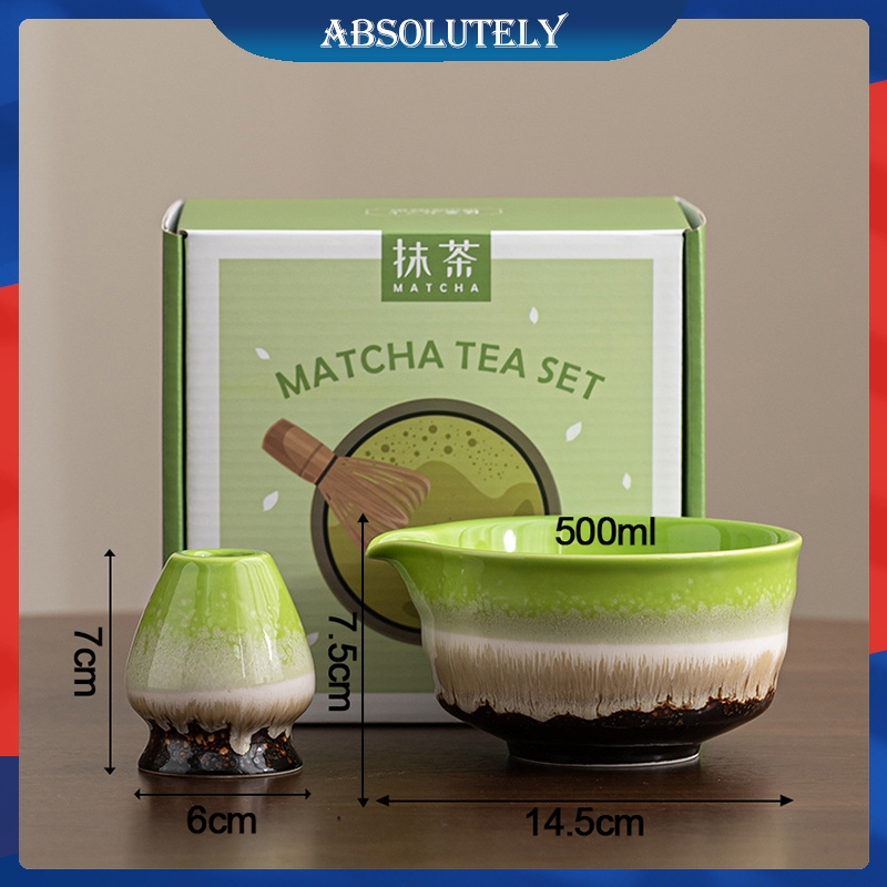 Jual 2PCS Japanese Matcha Bowl Set - Ceramic Chawan & Bambu Chasen ...