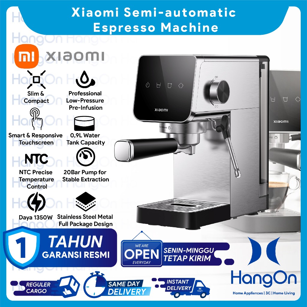 Jual Xiaomi Semi Automatic Espresso Machine Coffee Maker 1350W Desain ...