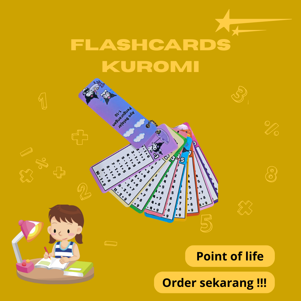 Jual Flashcard Matematika Kuromi - Perkalian, Pembagian, Penjumlahan ...