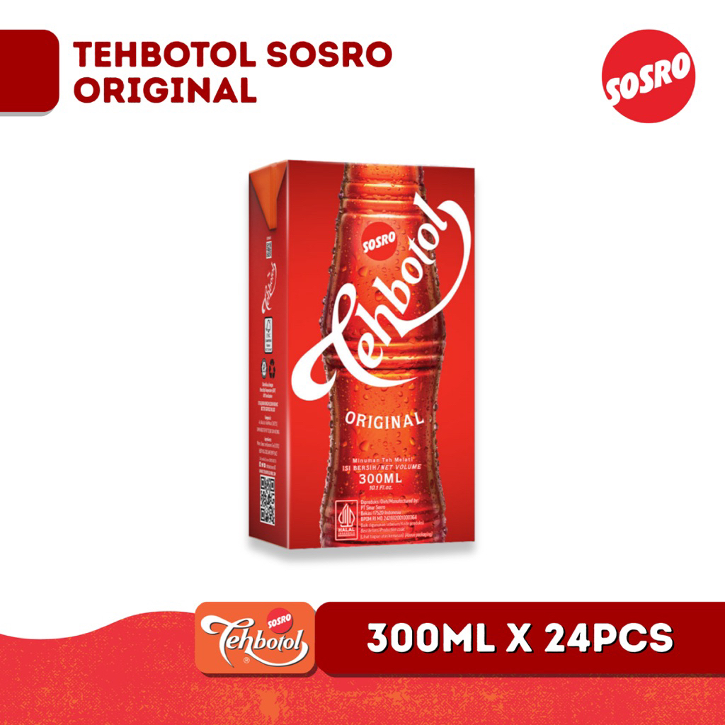 Jual Tehbotol Sosro Kotak 300 ml satudus isi 24 | Shopee Indonesia