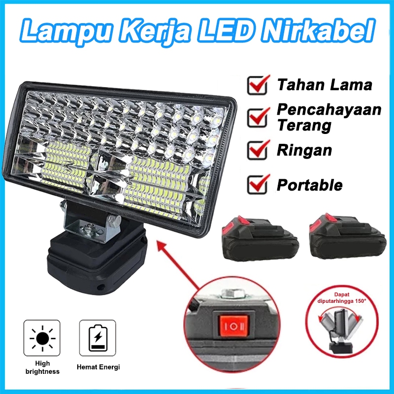 Jual 50W lampu led portable 8" dengan Baterai Lithium-Ion - Portable 4/ ...