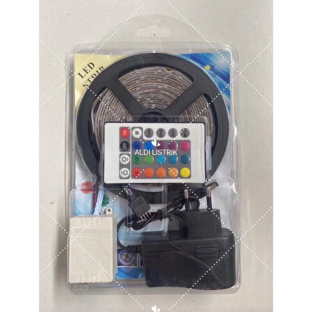 Jual LAMPU LED STRIP 3528 2835 RGB WATERPROOF WARNA WARNI IP44 5M AC ...
