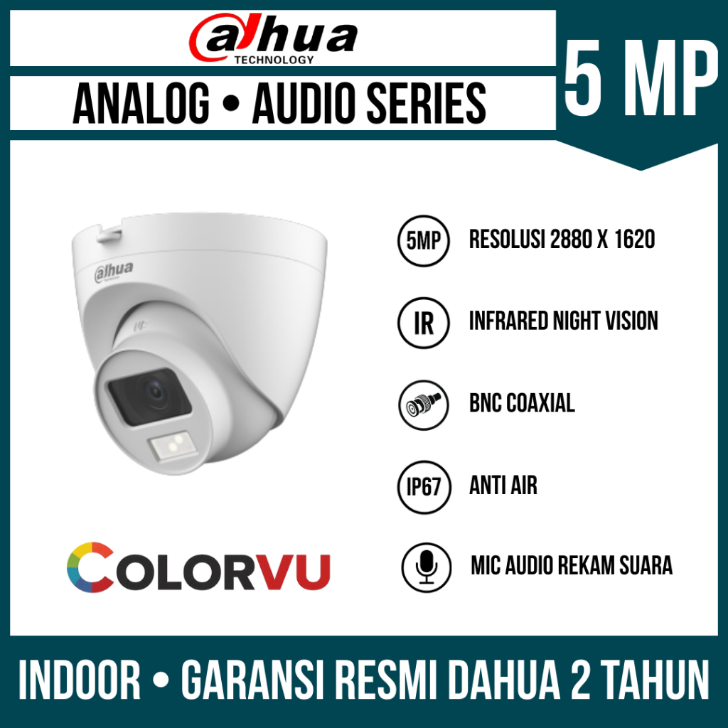Jual KAMERA CCTV DAHUA COLORVU 5MP AUDIO INDOOR CAMERA CCTV FULLCOLOR | Shopee Indonesia