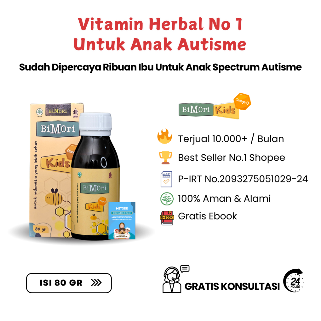 Jual Bimori Kids Vitamin Anak Autisme Suplemen Otak Anak Agar Cerdas ...