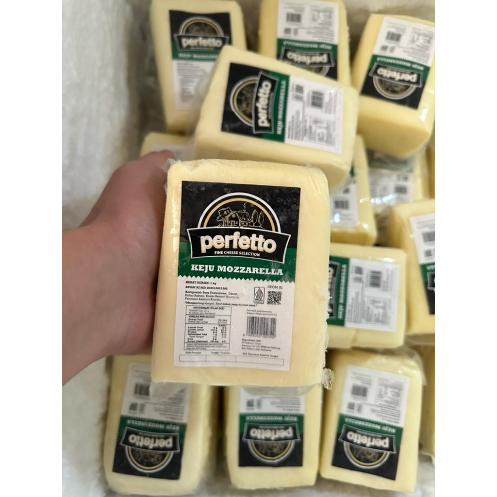 Jual Keju Mozzarella Perfetto kemasan 1kg / Mozzarella Cheese / Keju ...