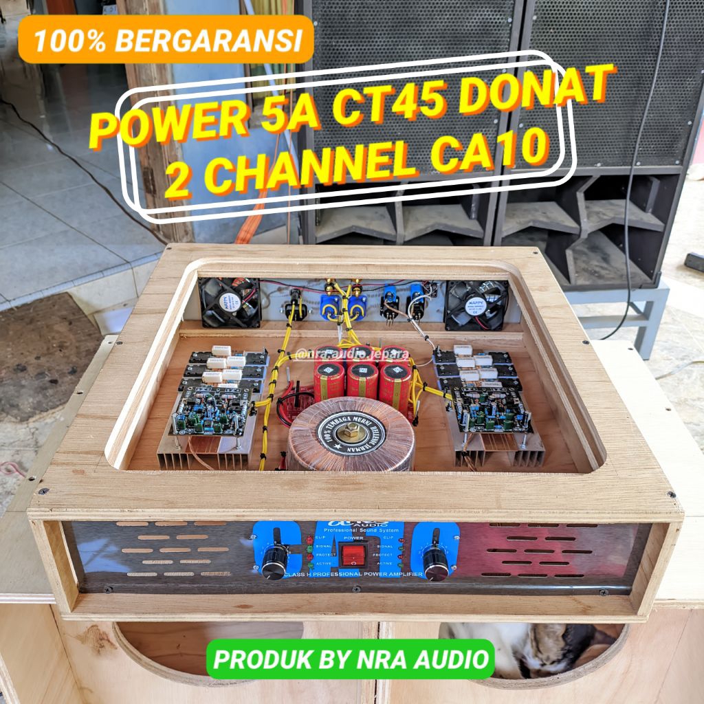 Jual POWER 5A TOROID ATAU DONAT CT45 2 CHANNEL BOX CA10 POWER 5 AMPER ...
