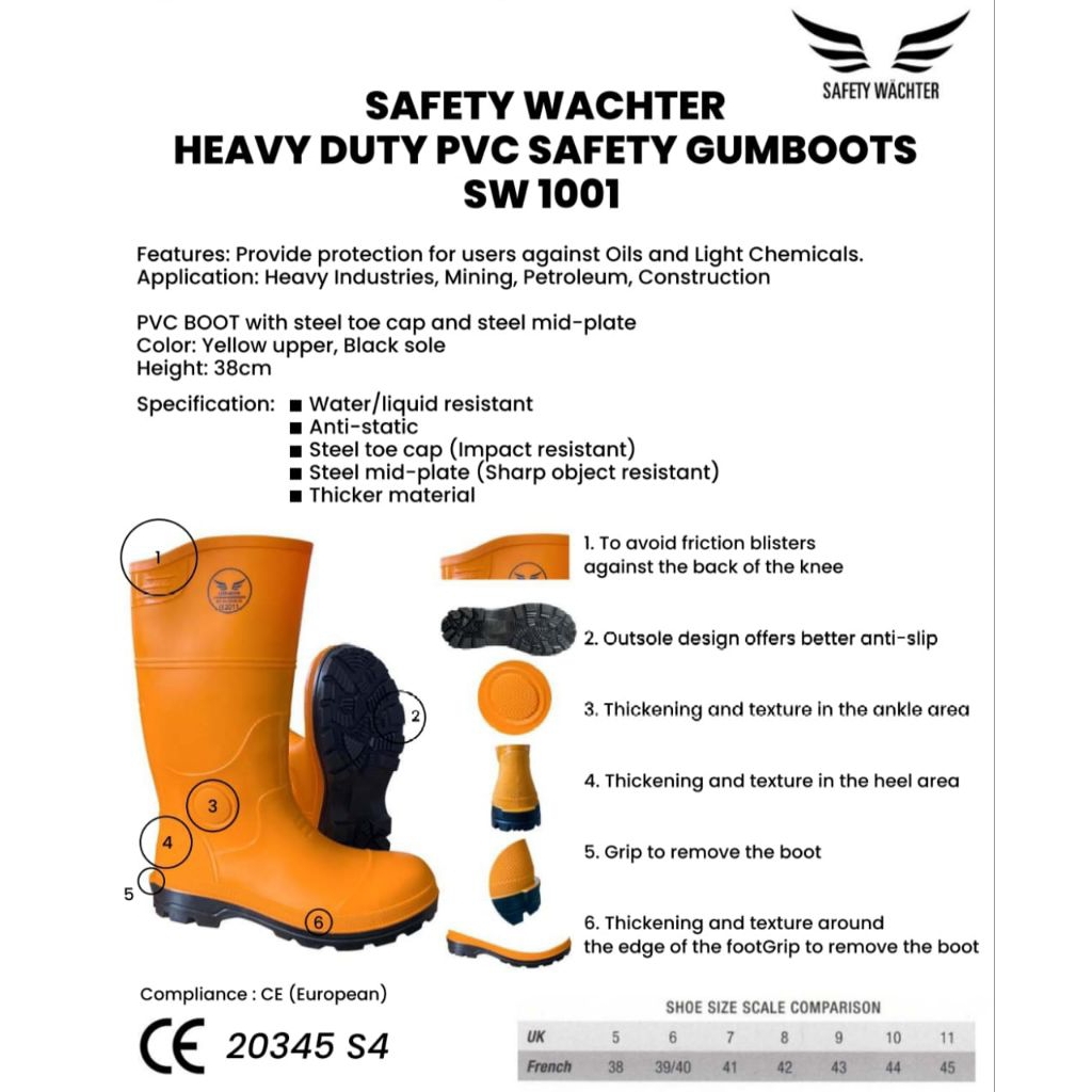 Jual Sepatu Boot Safety WACHTER / Sepatu Safety WACHTER | Shopee Indonesia