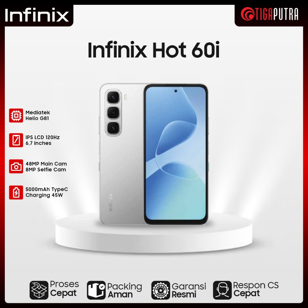 Jual Infinix Hot 60i (RAM 8GB, ROM 256GB, Refresh Rate 120Hz, Charging 45W) | Shopee Indonesia
