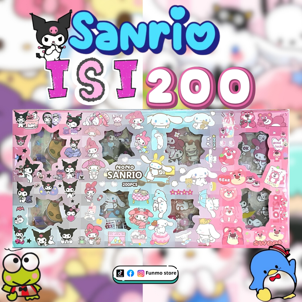 Jual Stiker NoNo Sanrio isi 200 Lembar Per Box Edisi Terbaru Karakter ...