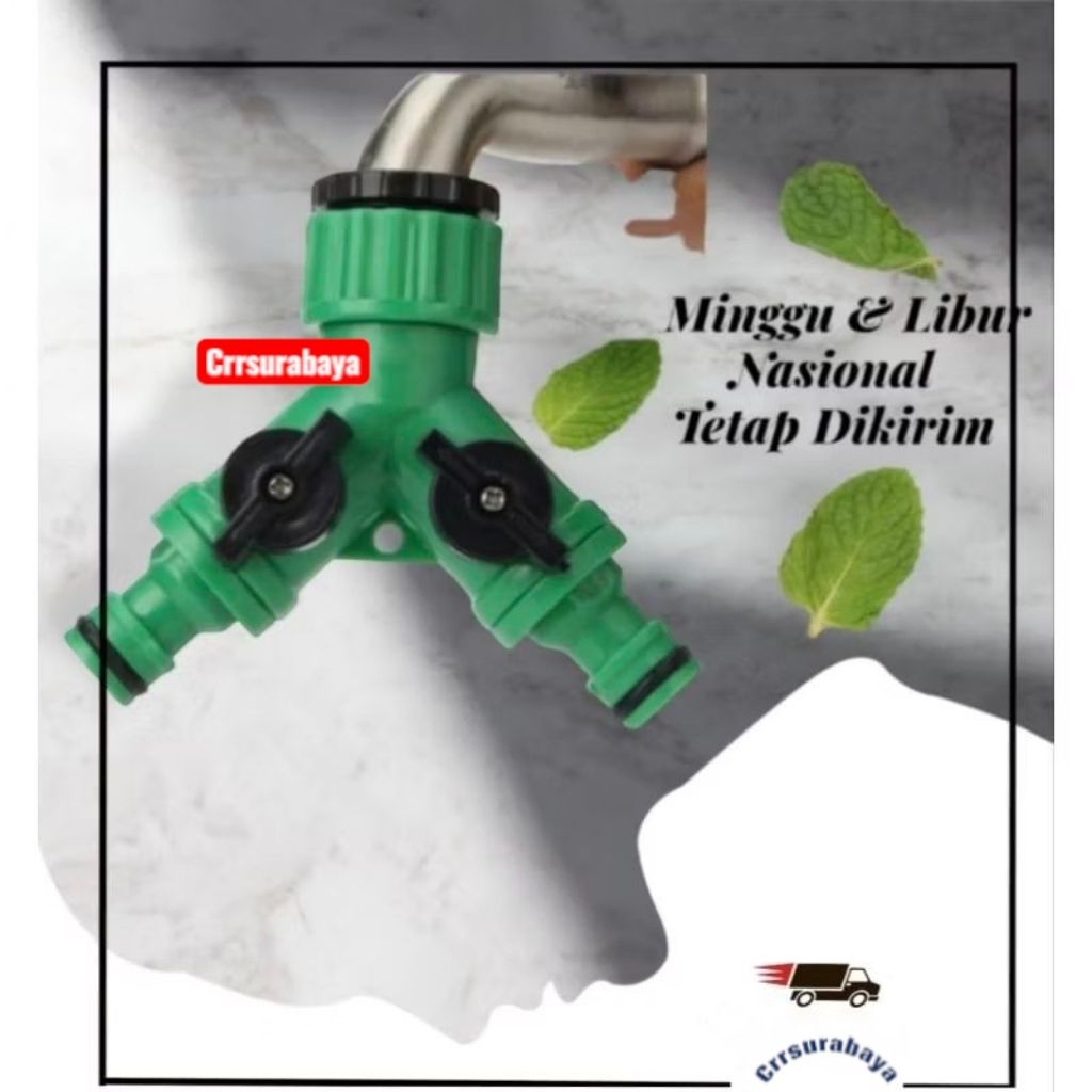 Jual Adaptor Kran Air 3 Cabang Selang | Sambungan Konektor 1/2 3/4 Inch ...